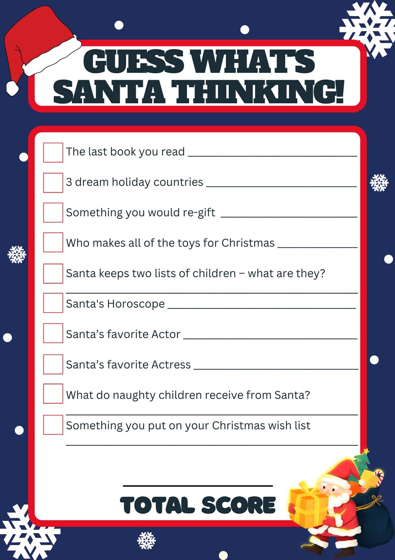 Guess Whats Santa Thinking Game! Hilarious & Exciting Family Party ...