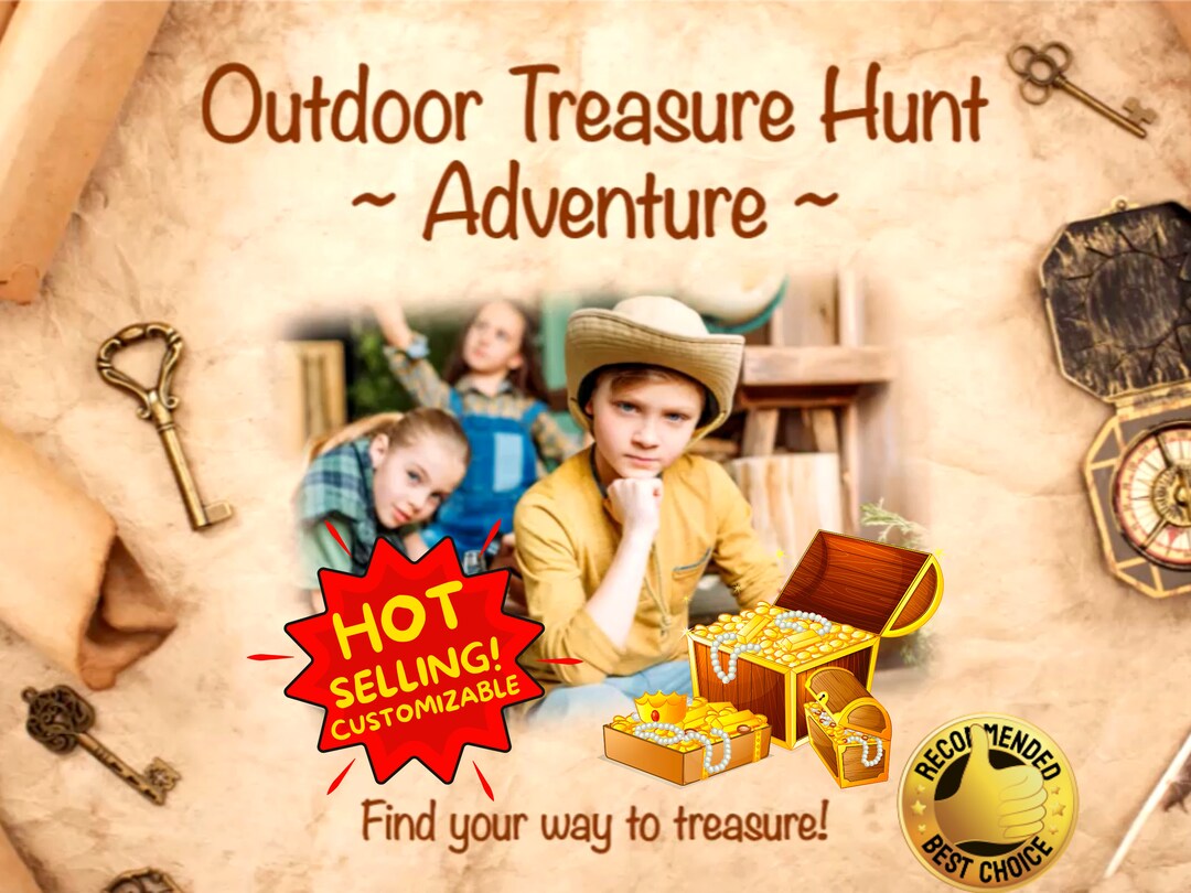 NEW IMPROVED Printable Version Customizable. Outdoor Treasure Hunt Game ...