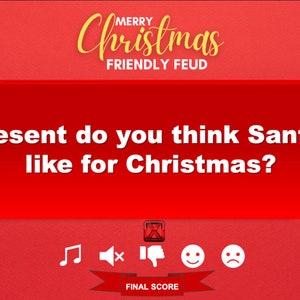 New Merry Christmas Friendly Feud Game - Customizable Family Feud With ...
