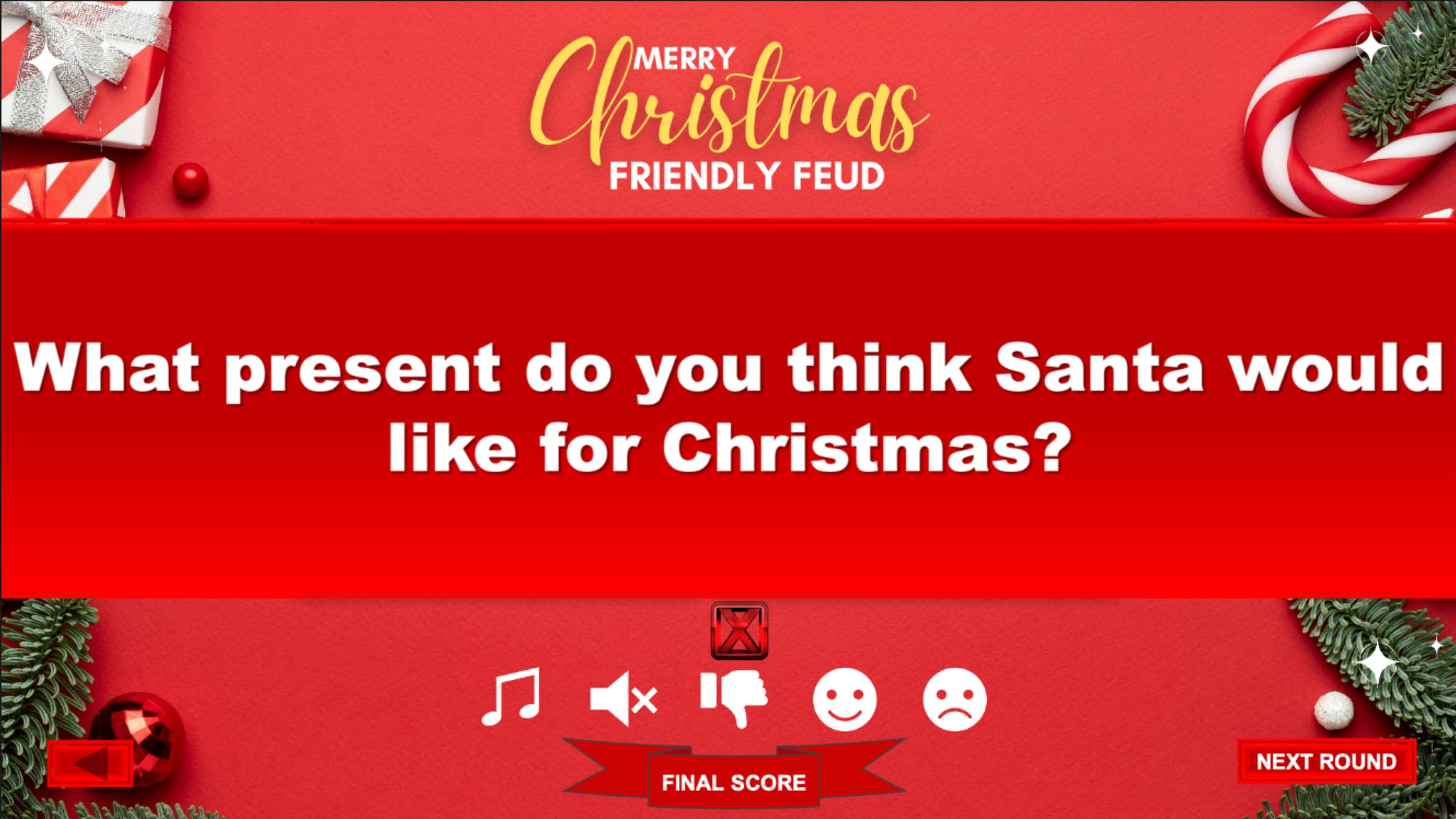 New Merry Christmas Friendly Feud Game - Customizable Family Feud With ...