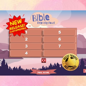 Awesome Bible Friendly Feud Game - Same as Family Feud Party Games. New ...
