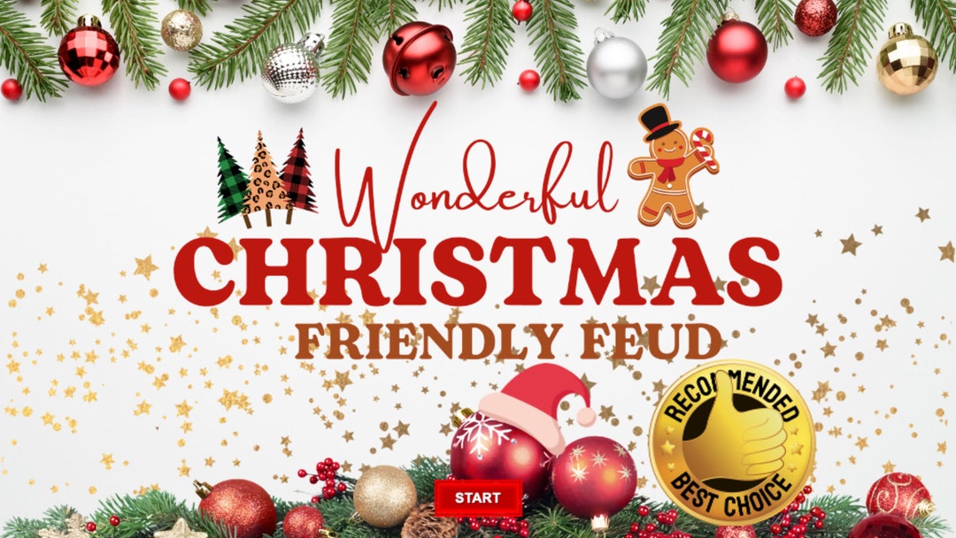White Christmas Friendly Feud Game. Similar to Family Feud With Sound ...