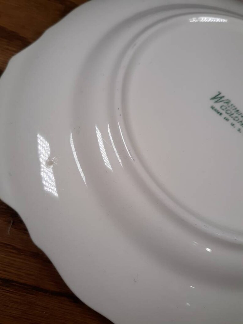 Set of 2 Vintage Washington Colonial Made in USA Square Plates ...