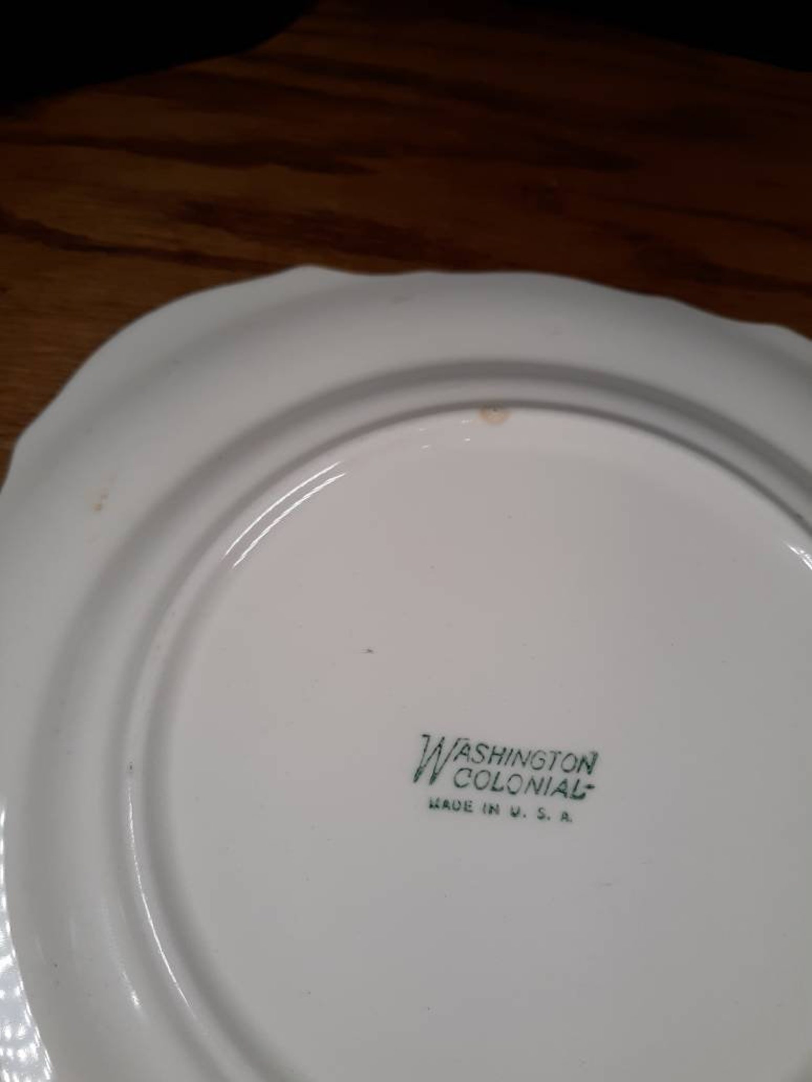 Set of 2 Vintage Washington Colonial Made in USA Square Plates ...