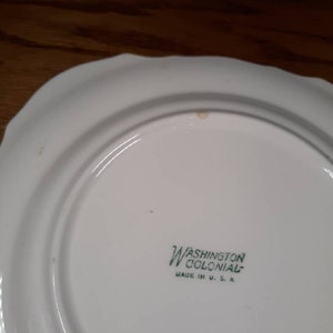 Set of 2 Vintage Washington Colonial Made in USA Square Plates ...