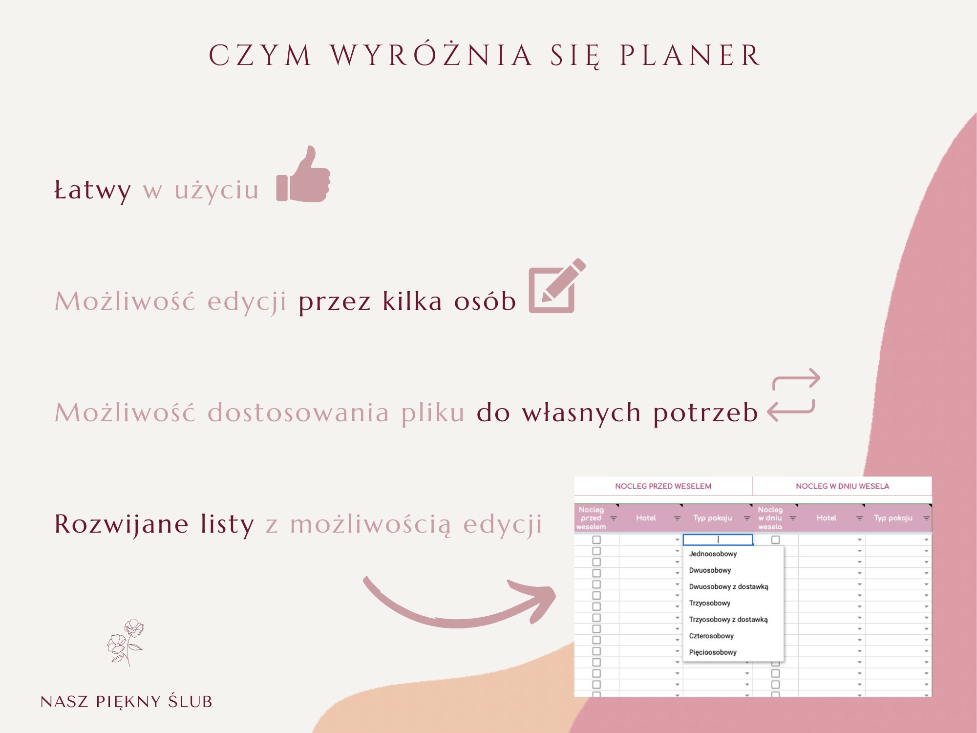 Planer Lista Gości Weselnych Arkusz Excel I Google - Etsy