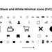 Modern Minimalistic Icon Pack – 100 Black & White SVG, PNG, and JPG ...