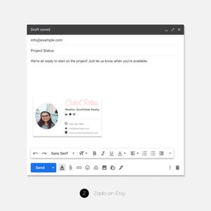 HTML Email Signature With Photo & Logo | Editable Gmail Signature ...