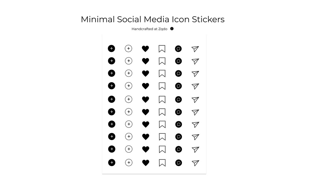 Minimal Icon Sticker Pack | Custom SVG & PNG Icons | Website and App UI ...