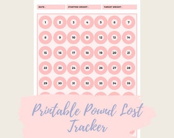 Pounds Lost Tracker, Weight Loss - Etsy