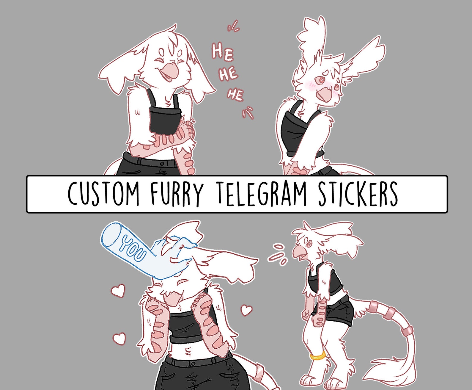 3 Custom Furry Telegram Stickers - Etsy