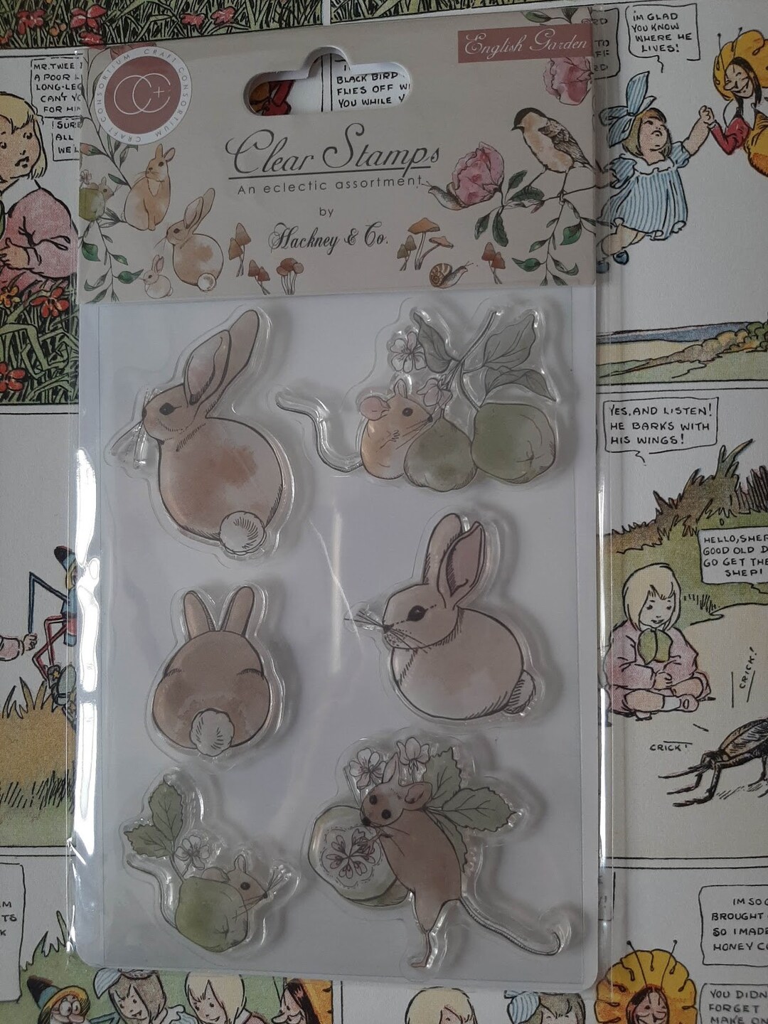 English Garden Bunny Clear Stamp Set - Cling Stamps - Etsy