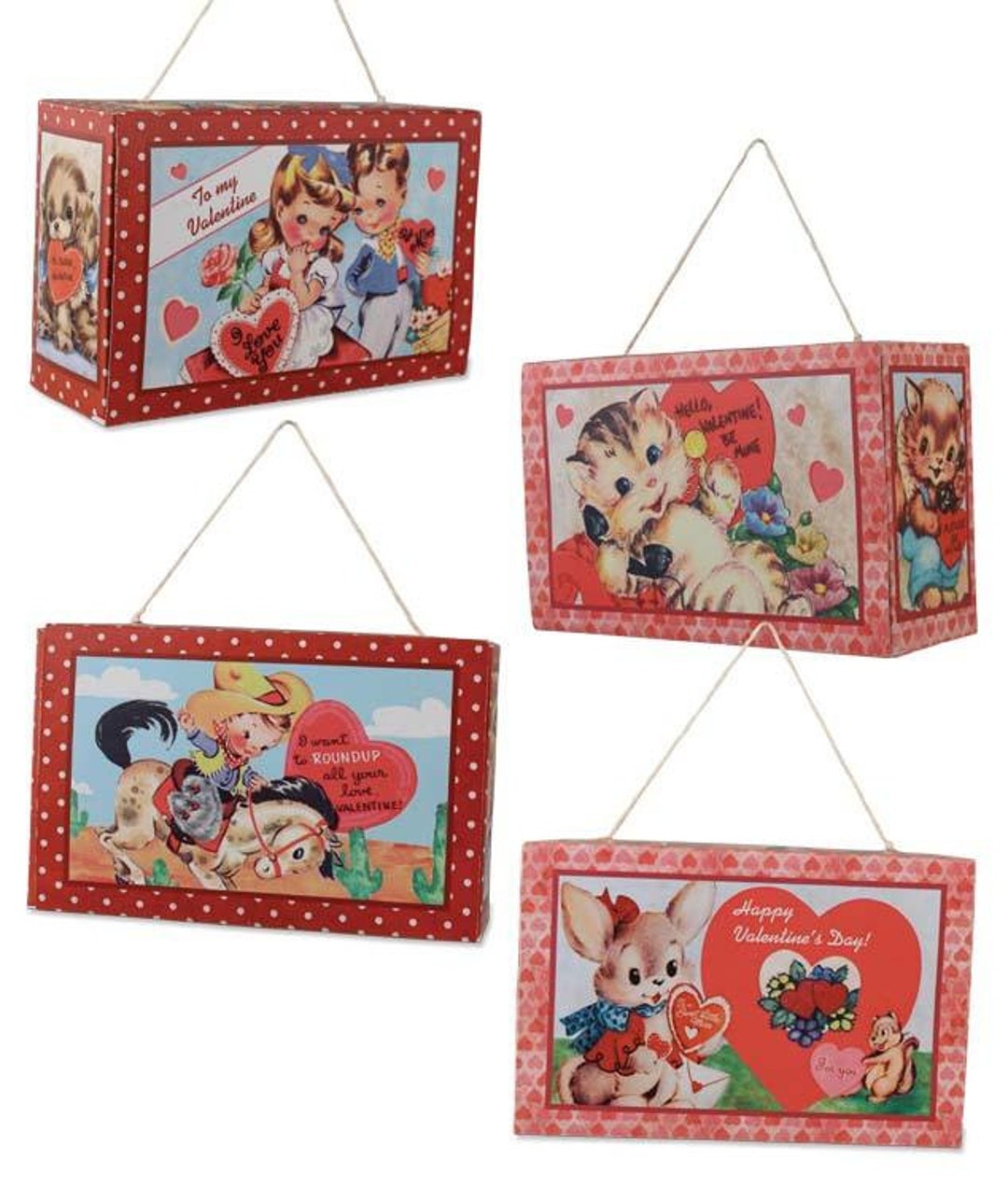 Retro Valentine Candy Card Boxes - Valentines Crafts - Etsy