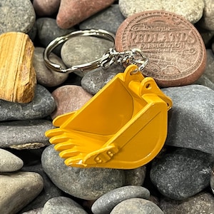 Engraved Excavator Bucket Keychain, NEW FINISH Options-construction ...