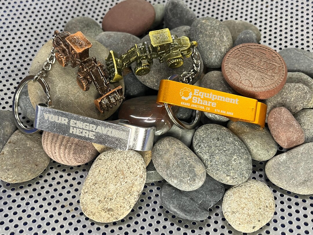 3D Loader W/engraved Bottle Opener Keychain- Construction, Road Crew, Land Scaping, Mining - Etsy