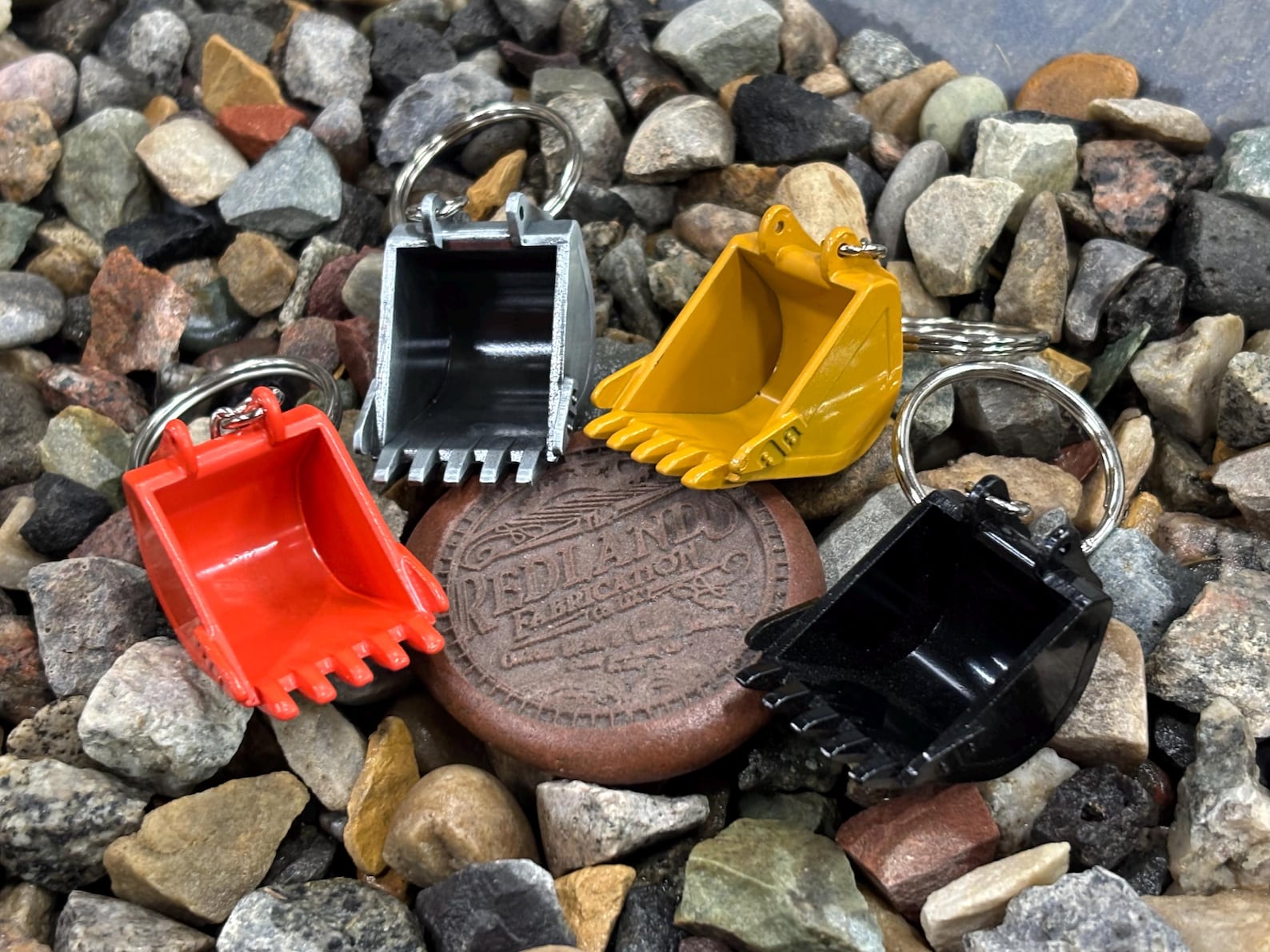 Engraved Excavator Bucket Keychain, NEW FINISH Options-construction ...