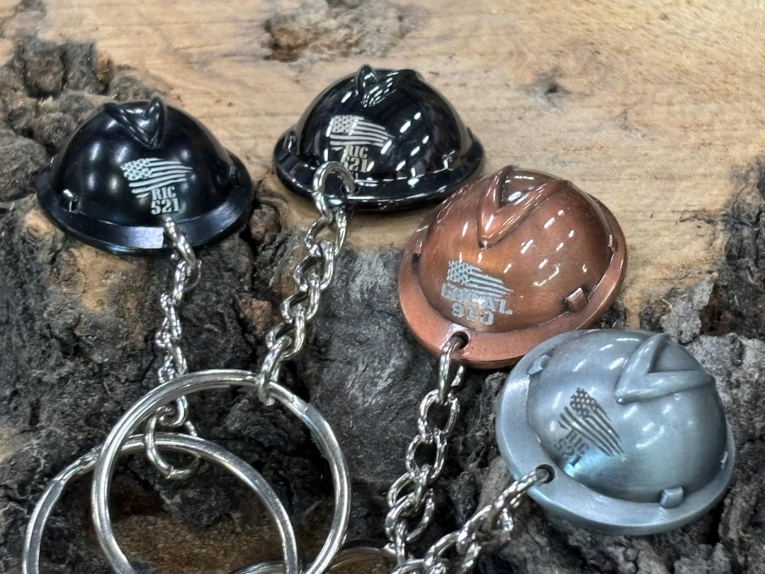 Engraved Hard Hat Keychain 4 Color Options, Oilfield, Construction ...