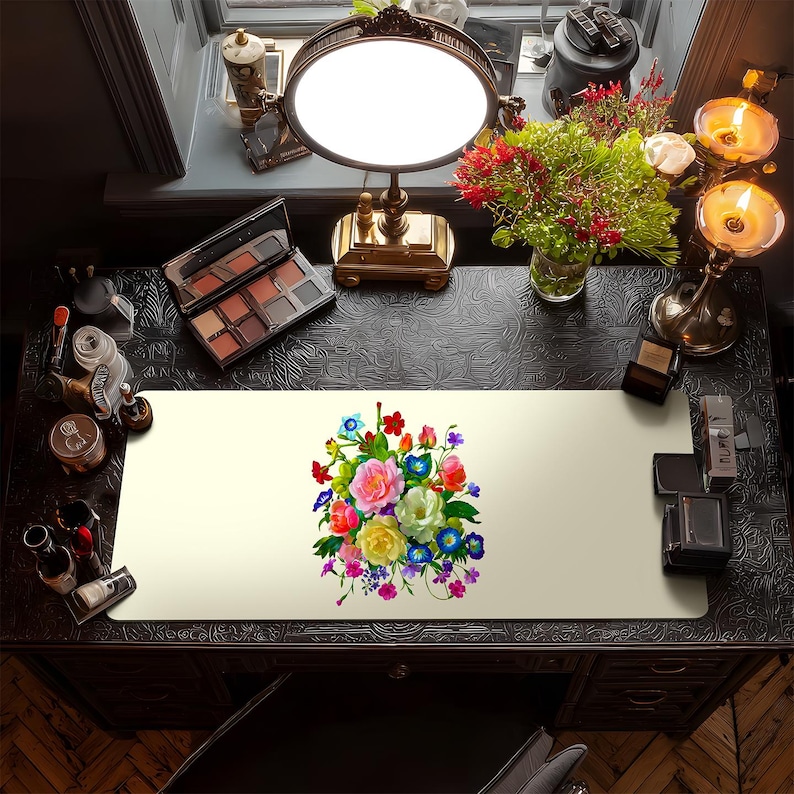 Handcrafted Floral Vanity Makeup Mats, Makeup Deco, Organizer. - Etsy