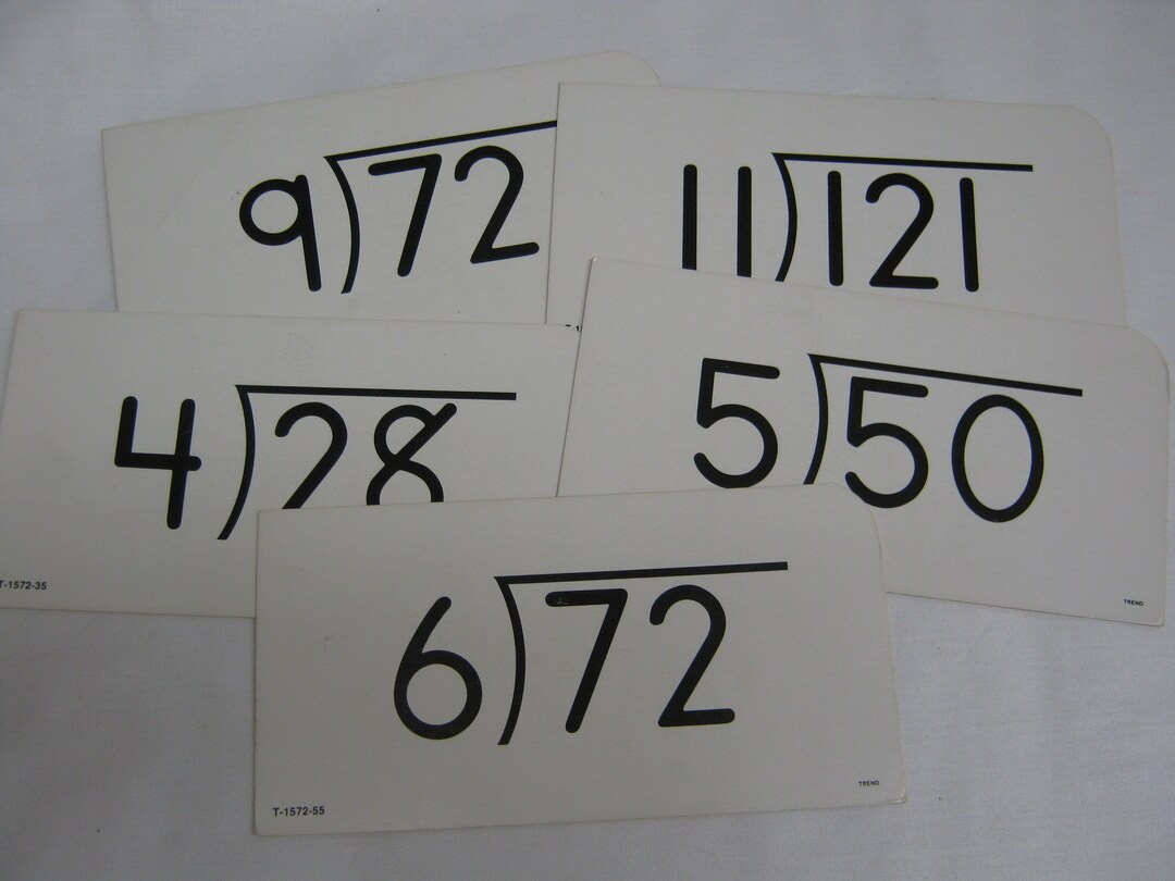Vintage Division Math Flash Cards, Junk Journal, Mixed Media, Collage ...