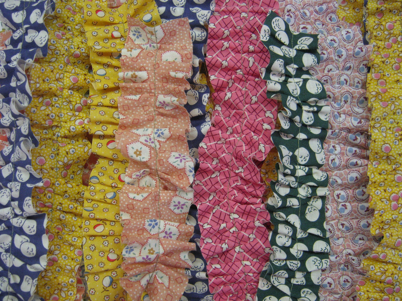 Vintage or Vintage Style Fabric Ruffles for Handmade Journals, Junk ...