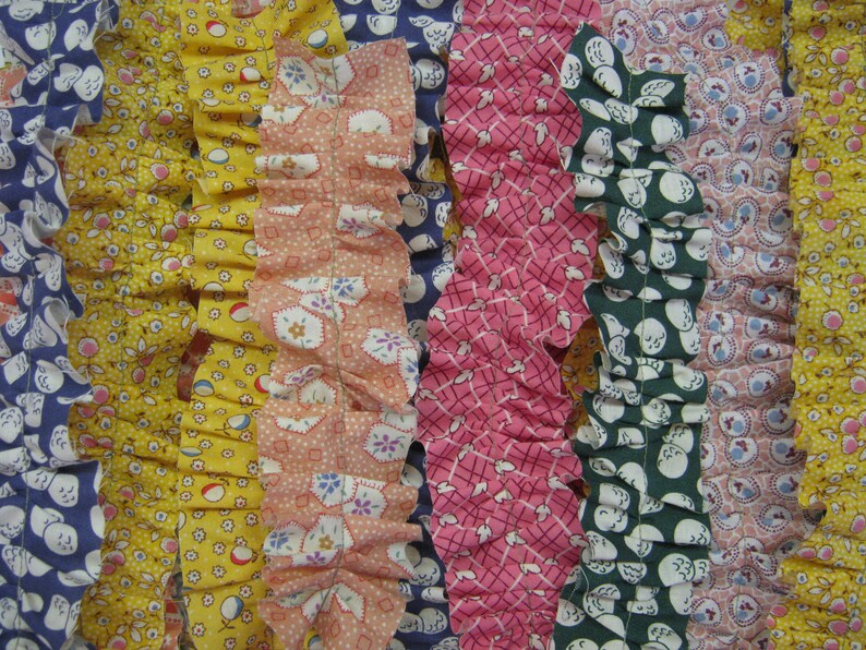 Vintage or Vintage Style Fabric Ruffles for Handmade Journals, Junk ...
