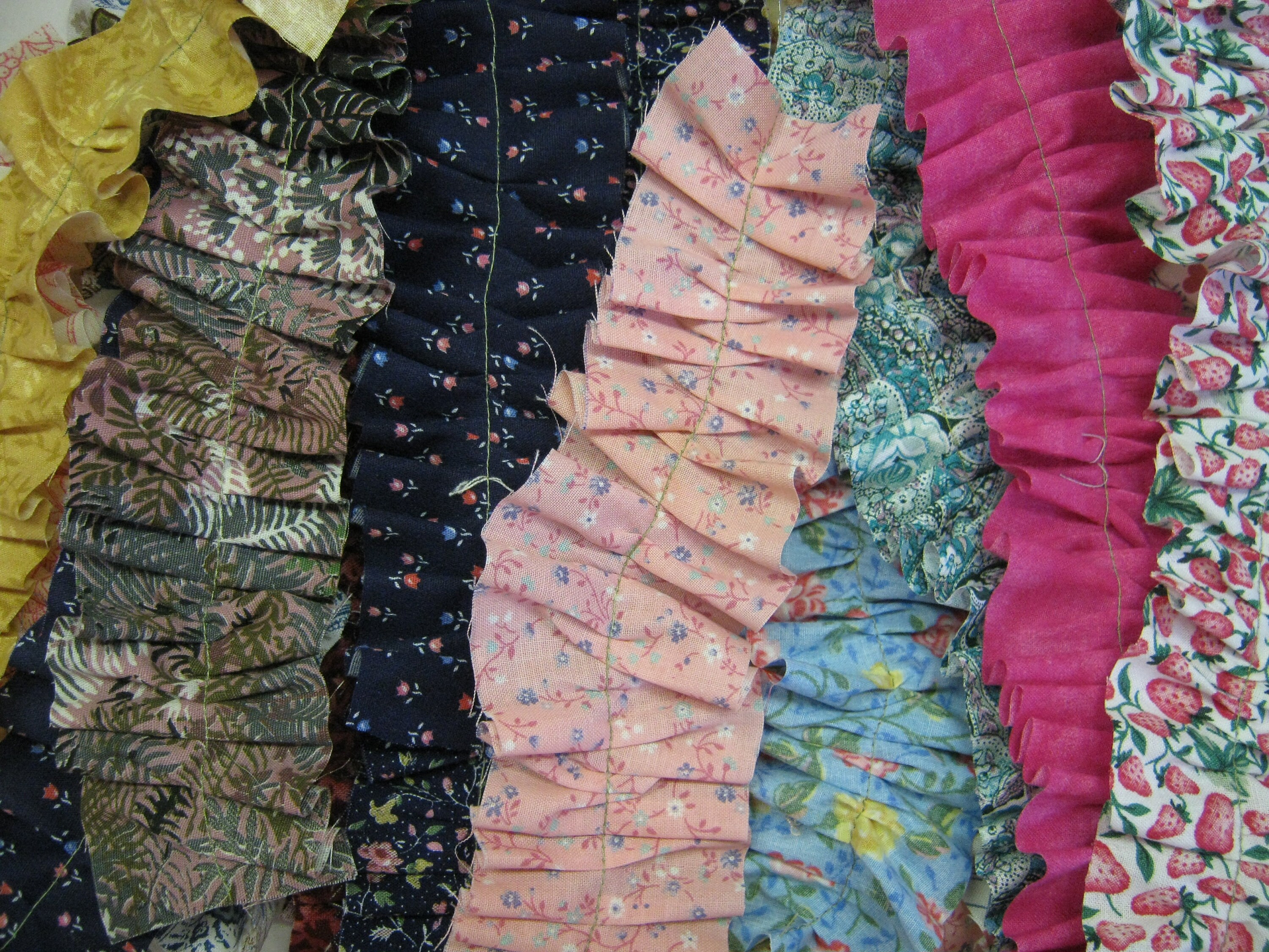 Vintage or Vintage Style Fabric Ruffles for Handmade Journals, Junk ...