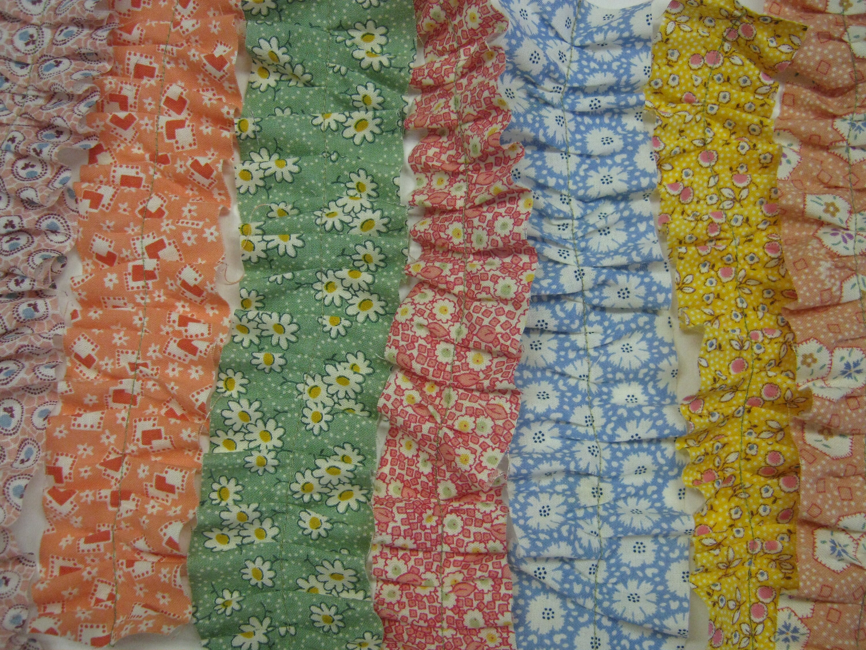 Vintage or Vintage Style Fabric Ruffles for Handmade Journals, Junk ...