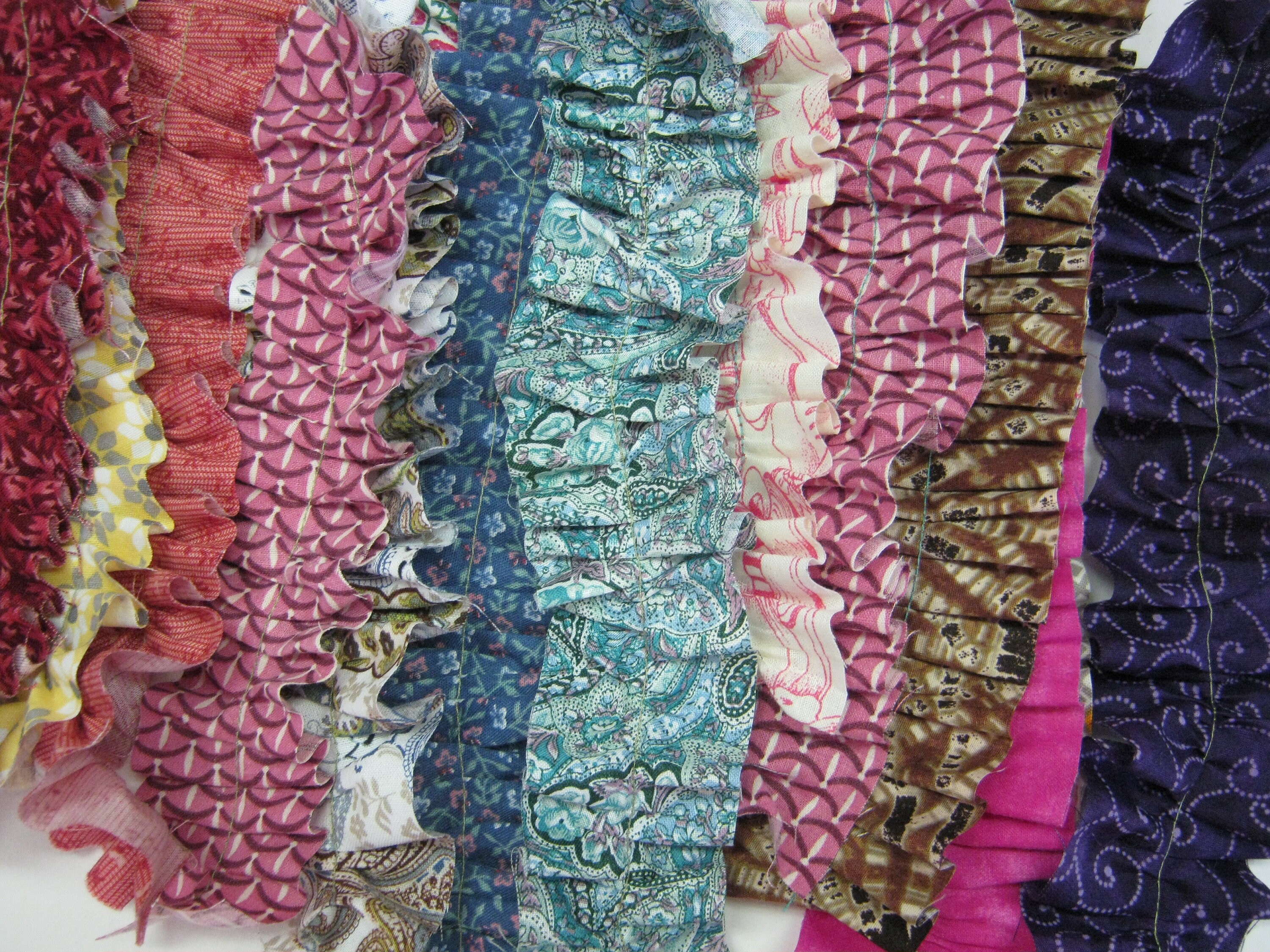 Vintage Or Vintage Style Fabric Ruffles For Handmade Journals Junk Journals Tags Pockets