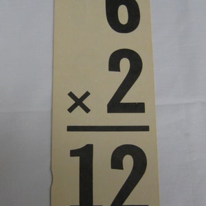 Vintage Multiplication Flash Cards, Junk Journal Supplies, Mixed Media ...
