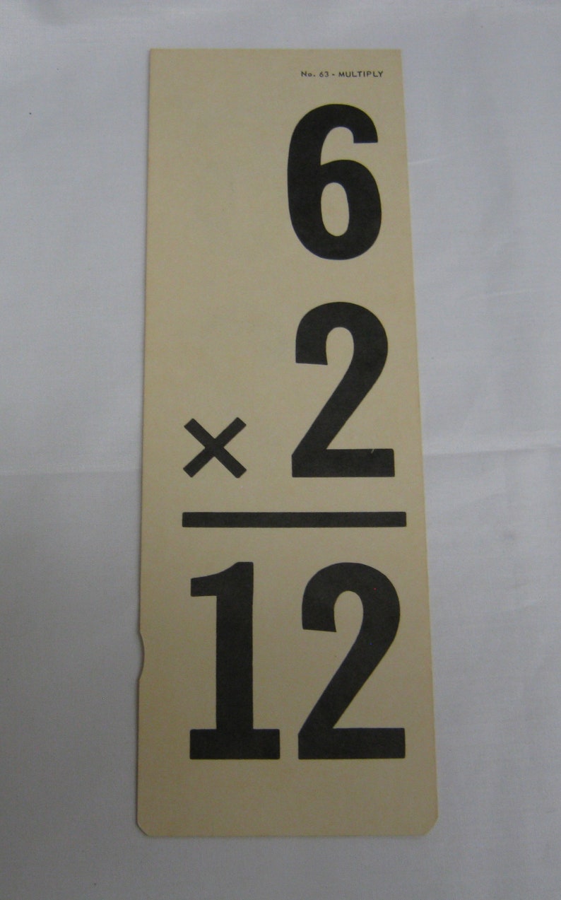 Vintage Multiplication Flash Cards, Junk Journal Supplies, Mixed Media ...