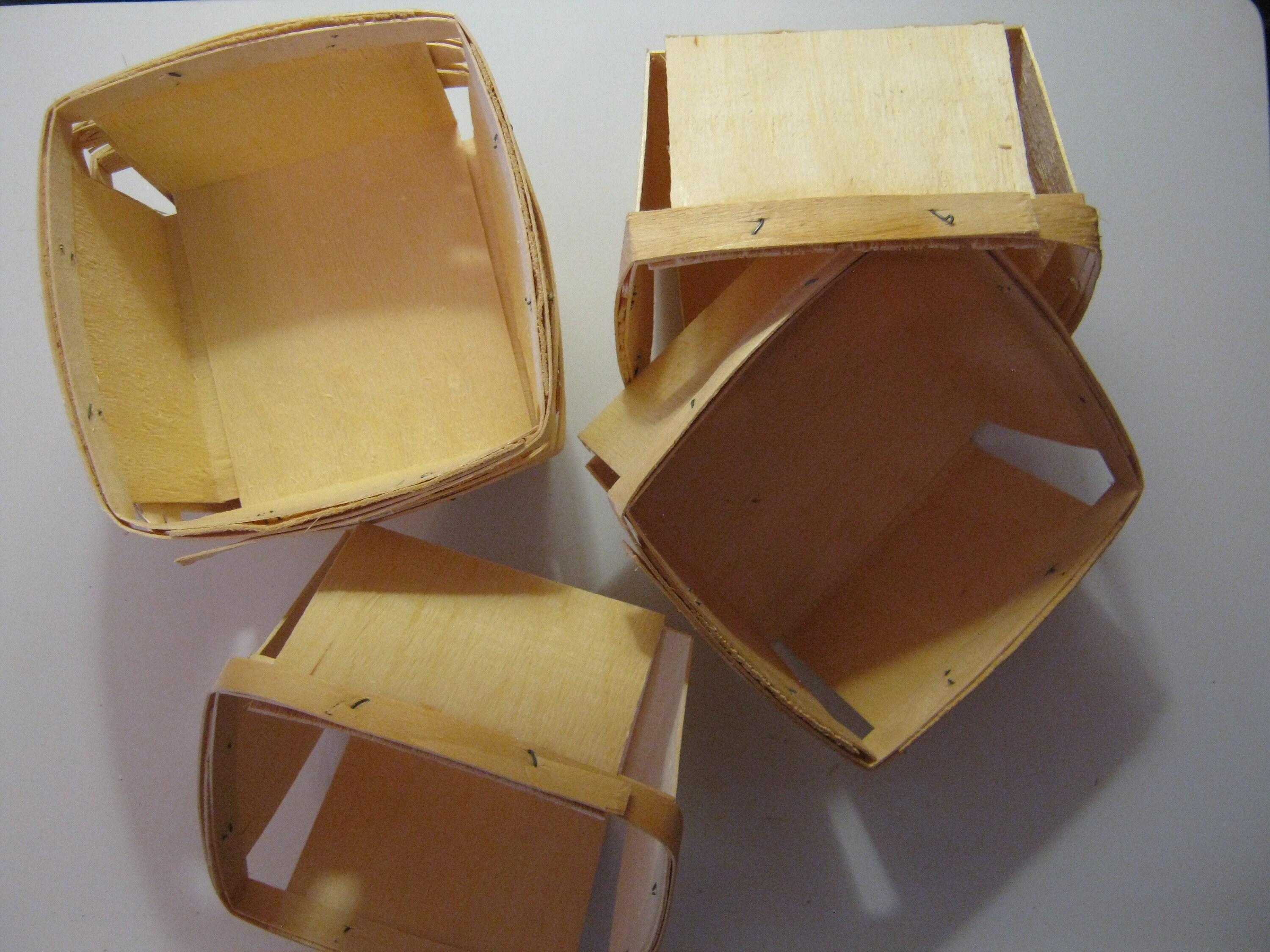 Quart Wood Berry Baskets, Favor Baskets, Wedding, Gift Baskets, Great ...