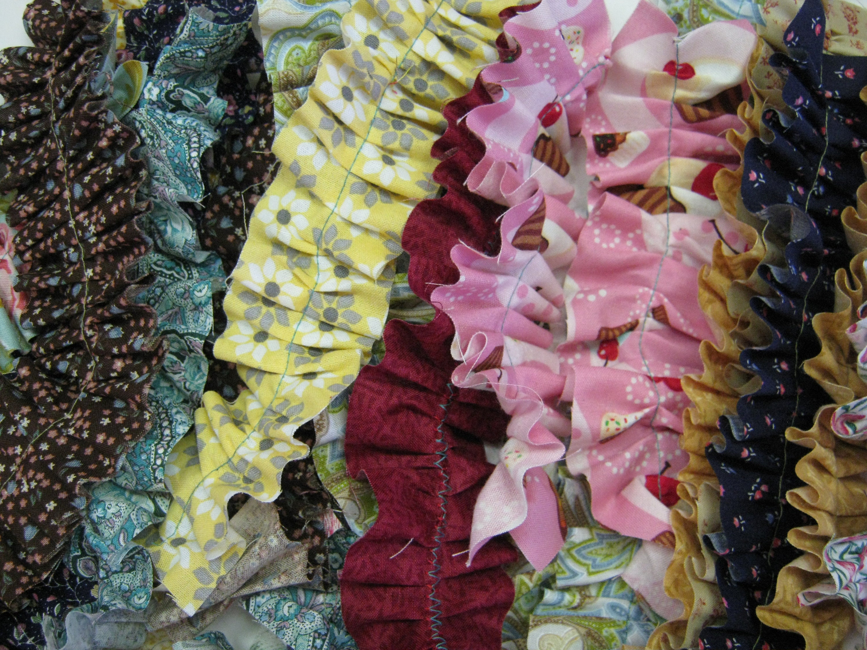 Vintage or Vintage Style Fabric Ruffles for Handmade Journals, Junk ...