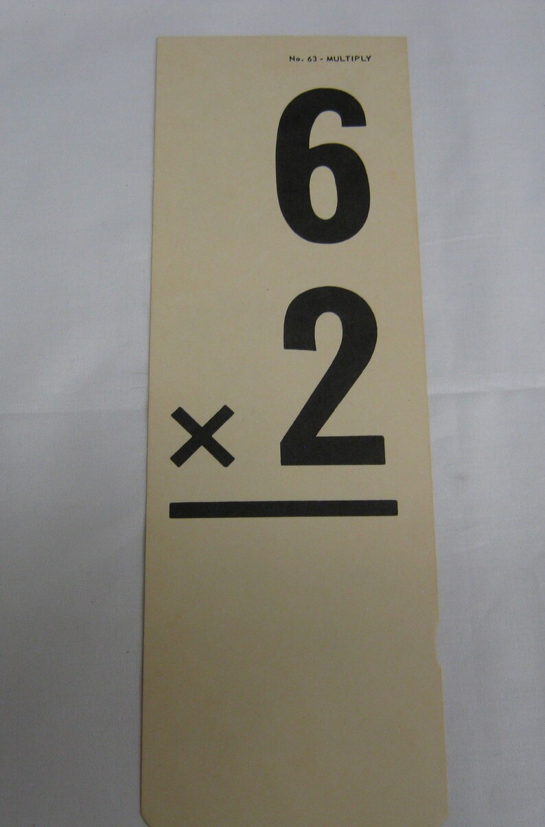 Vintage Multiplication Flash Cards, Junk Journal Supplies, Mixed Media ...