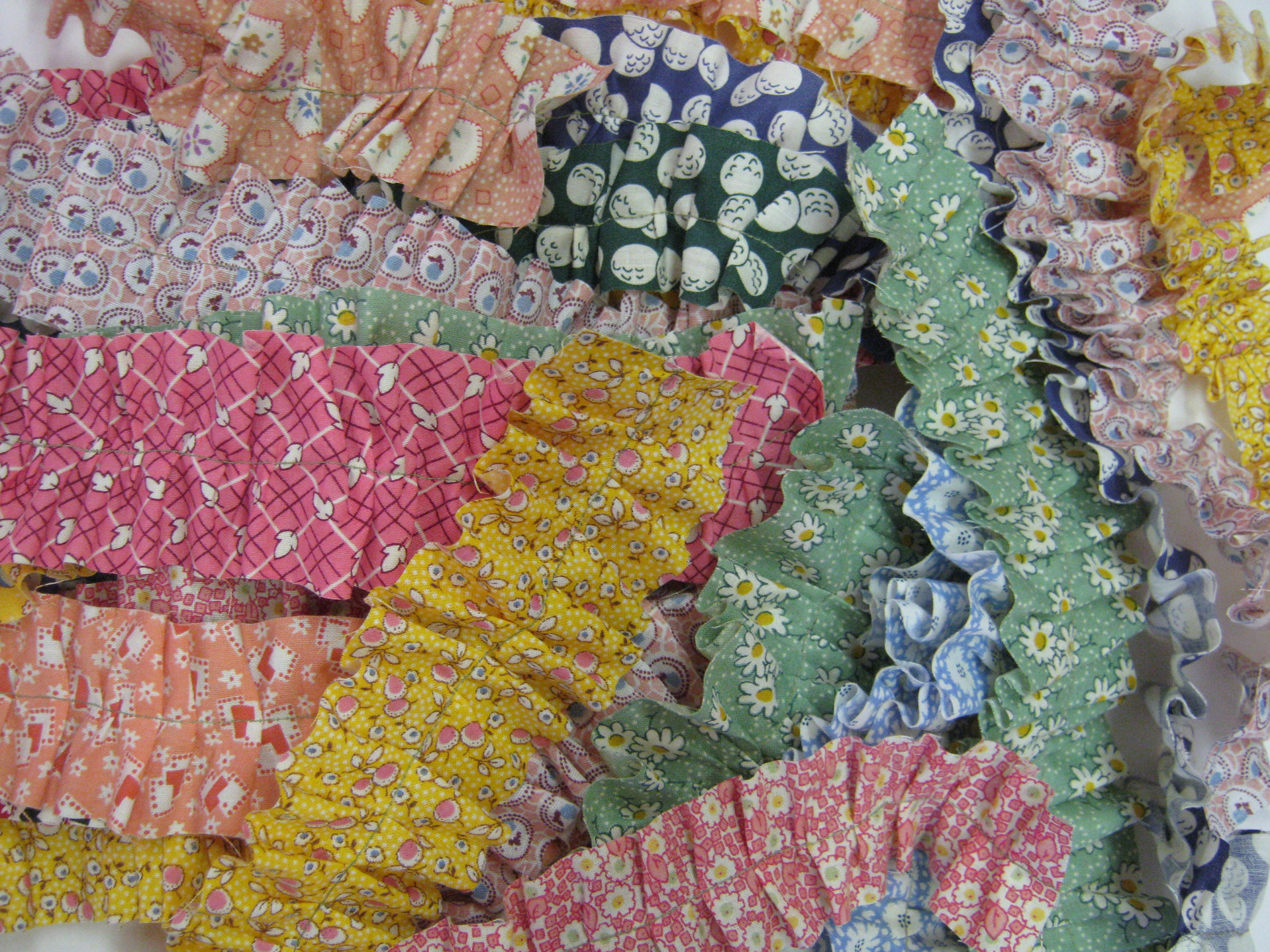 Vintage or Vintage Style Fabric Ruffles for Handmade Journals, Junk ...