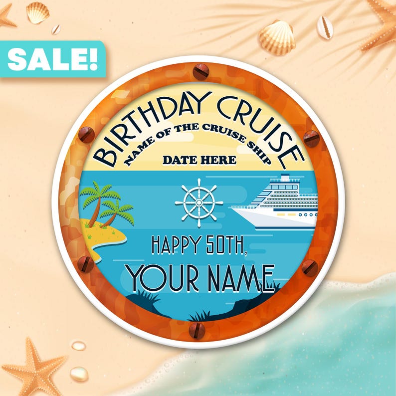 Personalized Birthday Cruise Door Magnets, Cruise Door Decorations ...