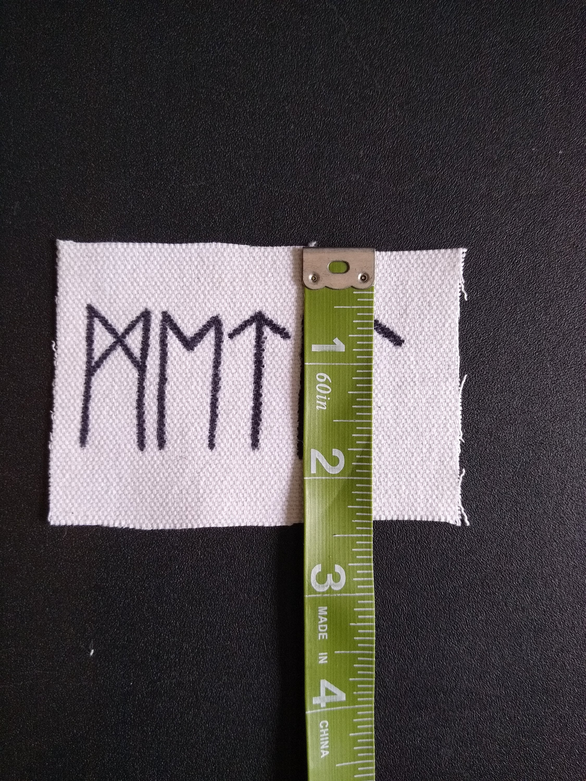 METAL in Elder Futhark Norse Runes Patch Hand Drawn on - Etsy