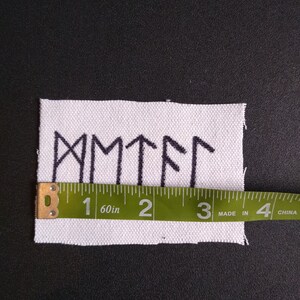 METAL in Elder Futhark Norse Runes Patch Hand Drawn on - Etsy