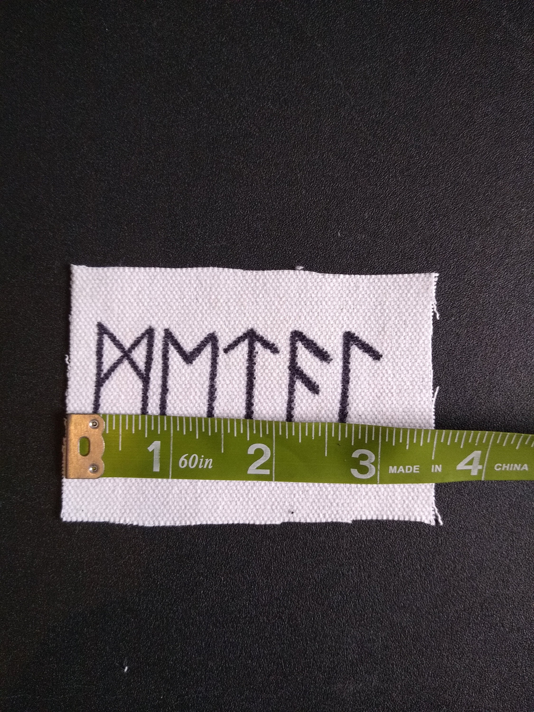 METAL in Elder Futhark Norse Runes Patch Hand Drawn on - Etsy