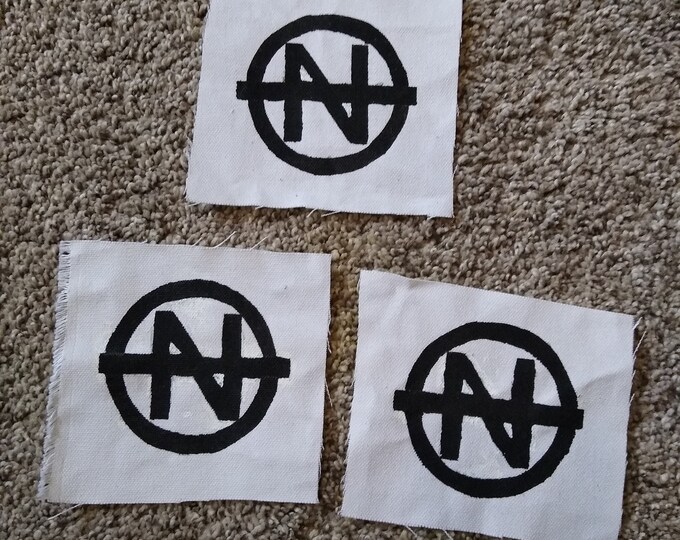 Hanatarash Noise Symbol Patch - Hand Painted Flexible Paint on Canvas ...