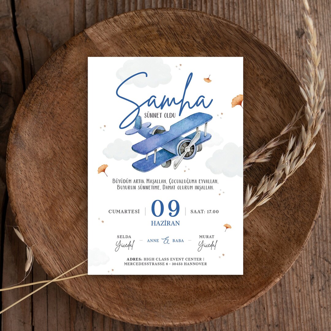 Sünnet Karti Isme özel Sünnet Karti Inviation Sunnet Digital Sünnet ...