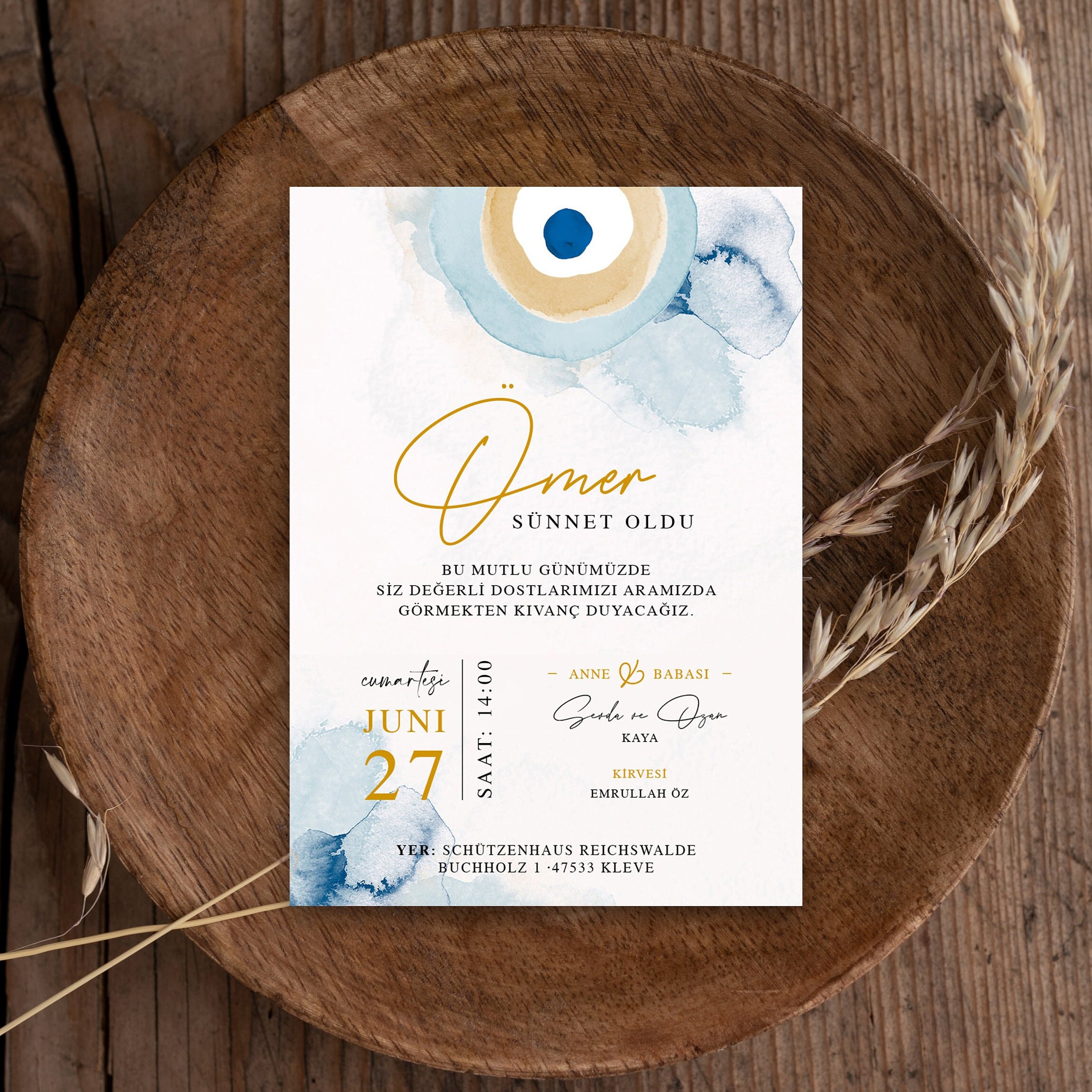 Sünnet Karti Isme özel Sünnet Karti Inviation Sunnet Digital Sünnet ...