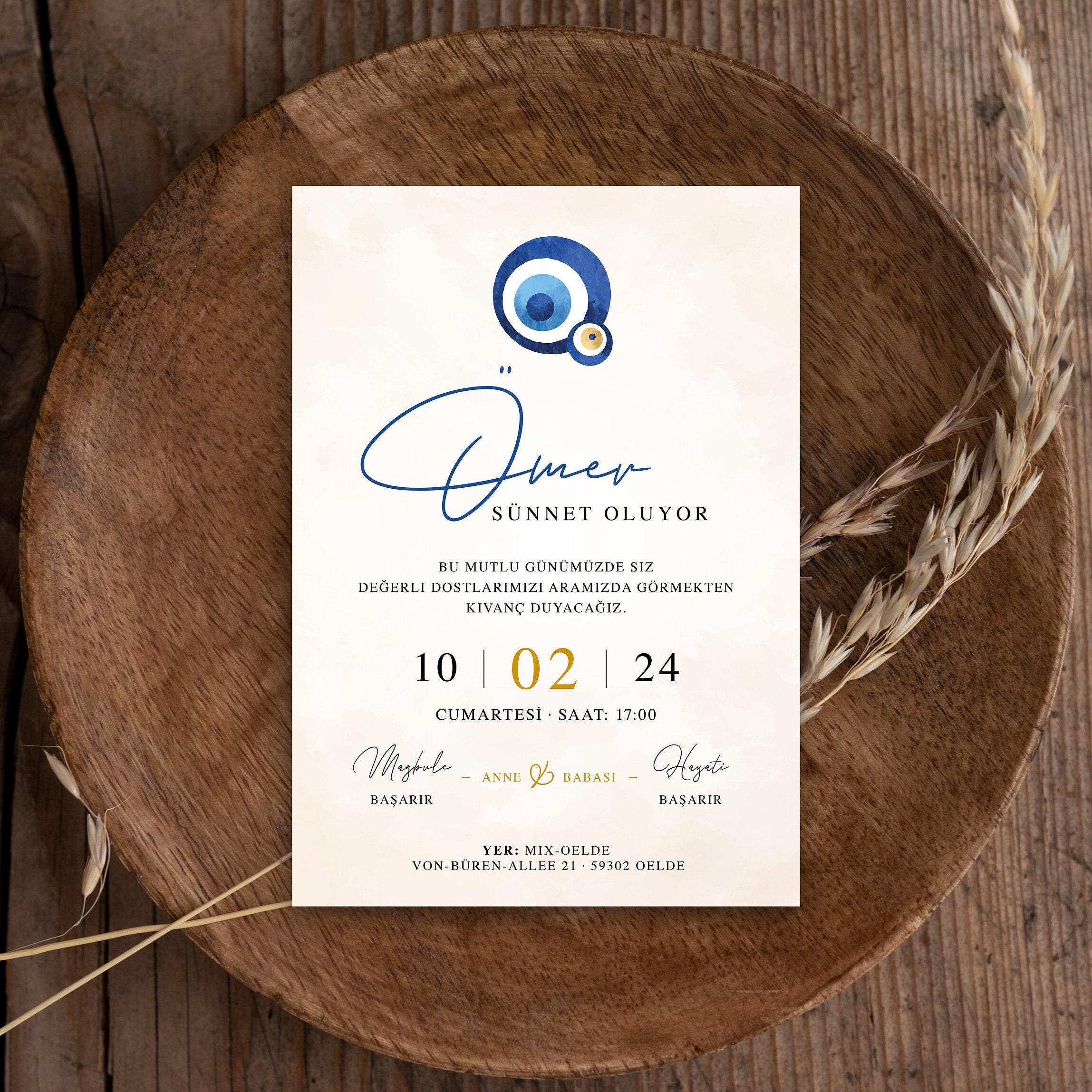 Sünnet Karti Isme özel Sünnet Karti Inviation Sunnet Digital Sünnet ...