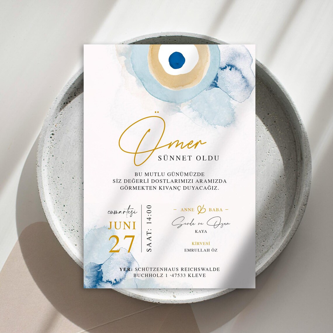 Sünnet Karti | Isme özel Sünnet Karti | Inviation | Sunnet | Digital ...