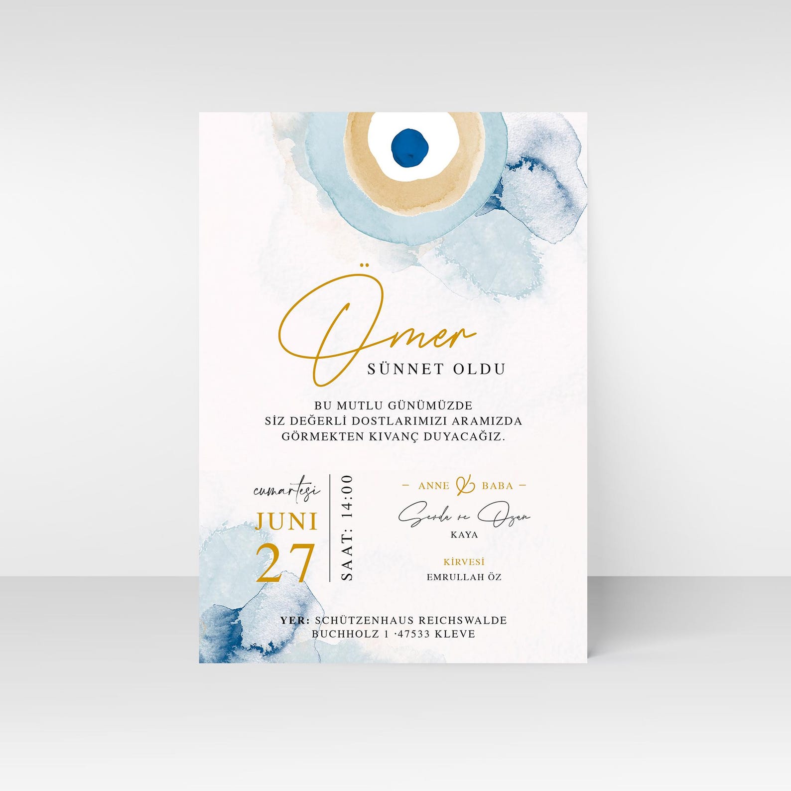 Sünnet Karti | Isme özel Sünnet Karti | Inviation | Sunnet | Digital | Sünnet Dügün Davetiyesi ...