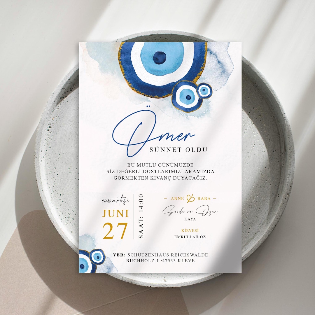 Sünnet Karti | Isme özel Sünnet Karti | Inviation | Sunnet | Digital ...