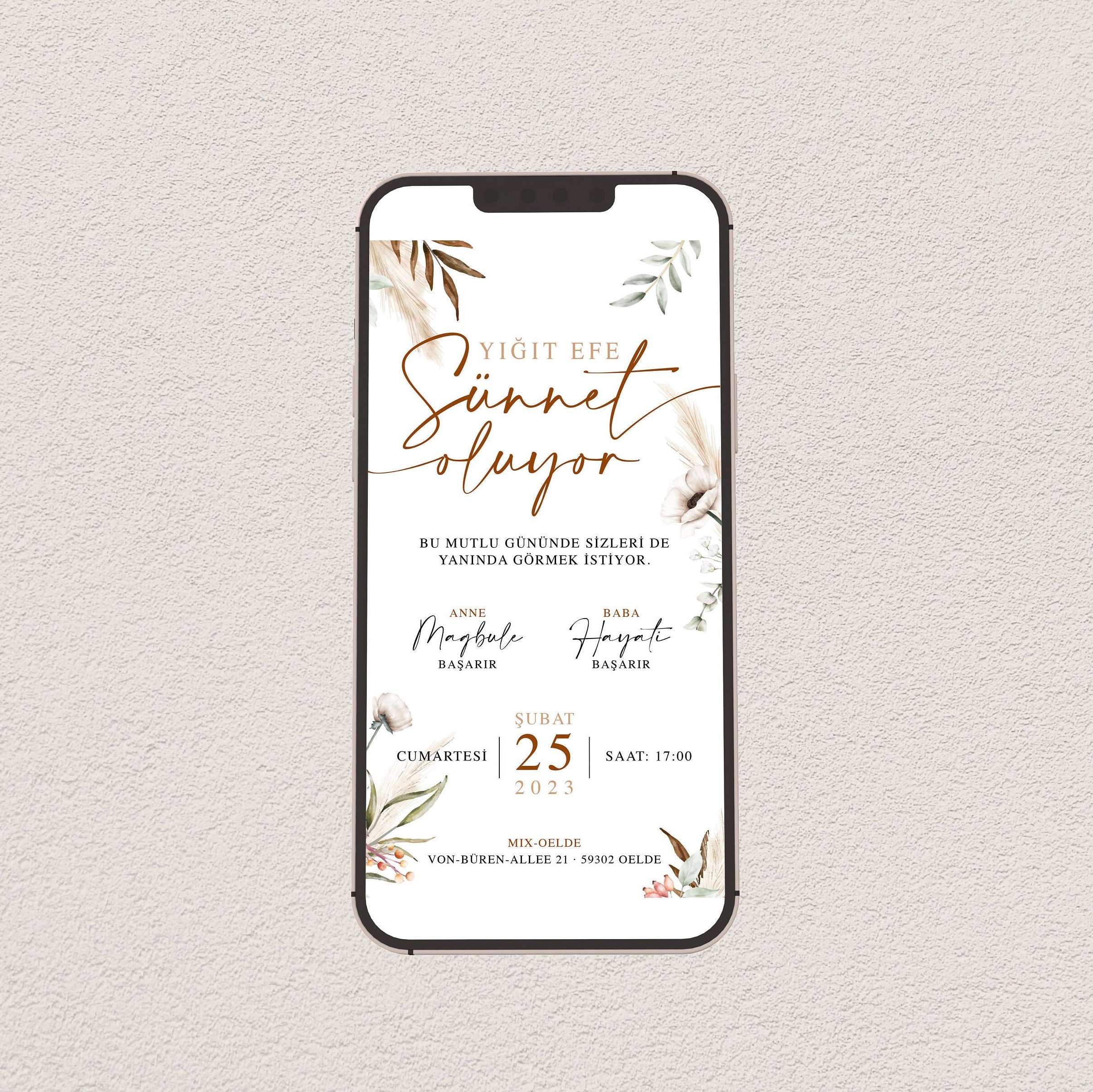 Sünnet Dügün Davetiyesi Circumcision Celebration Digital Invitation ...