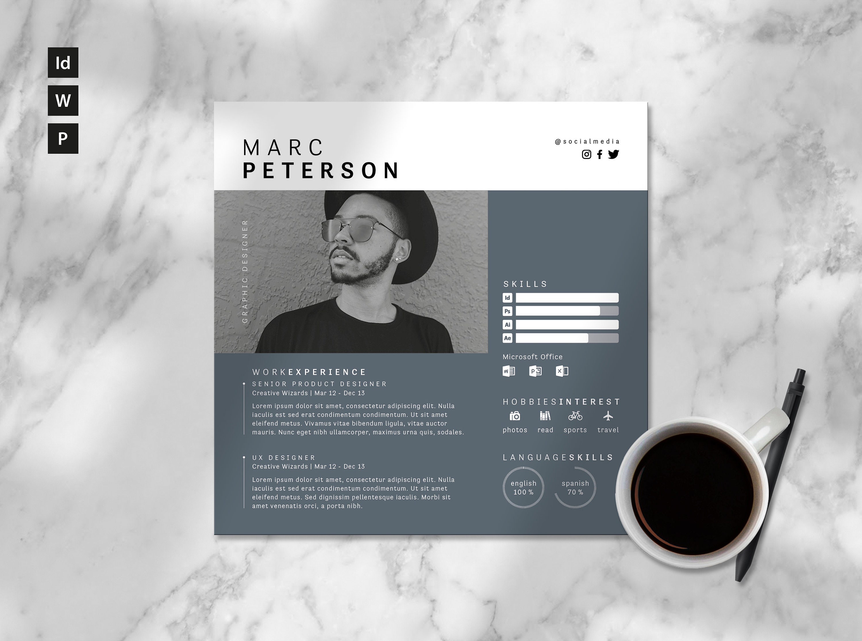 CV Template, Professional Application Template, Application Template ...