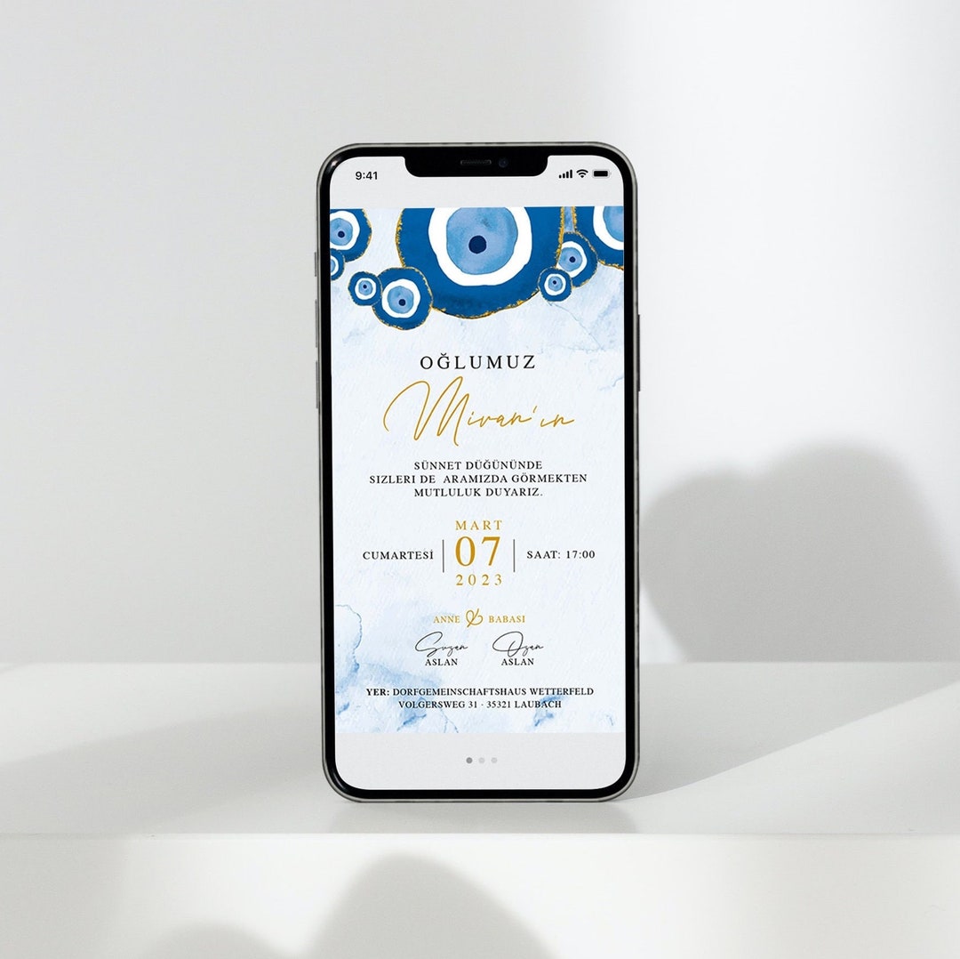 Sünnet Dügün Davetiyesi Circumcision Celebration Digital Invitation ...