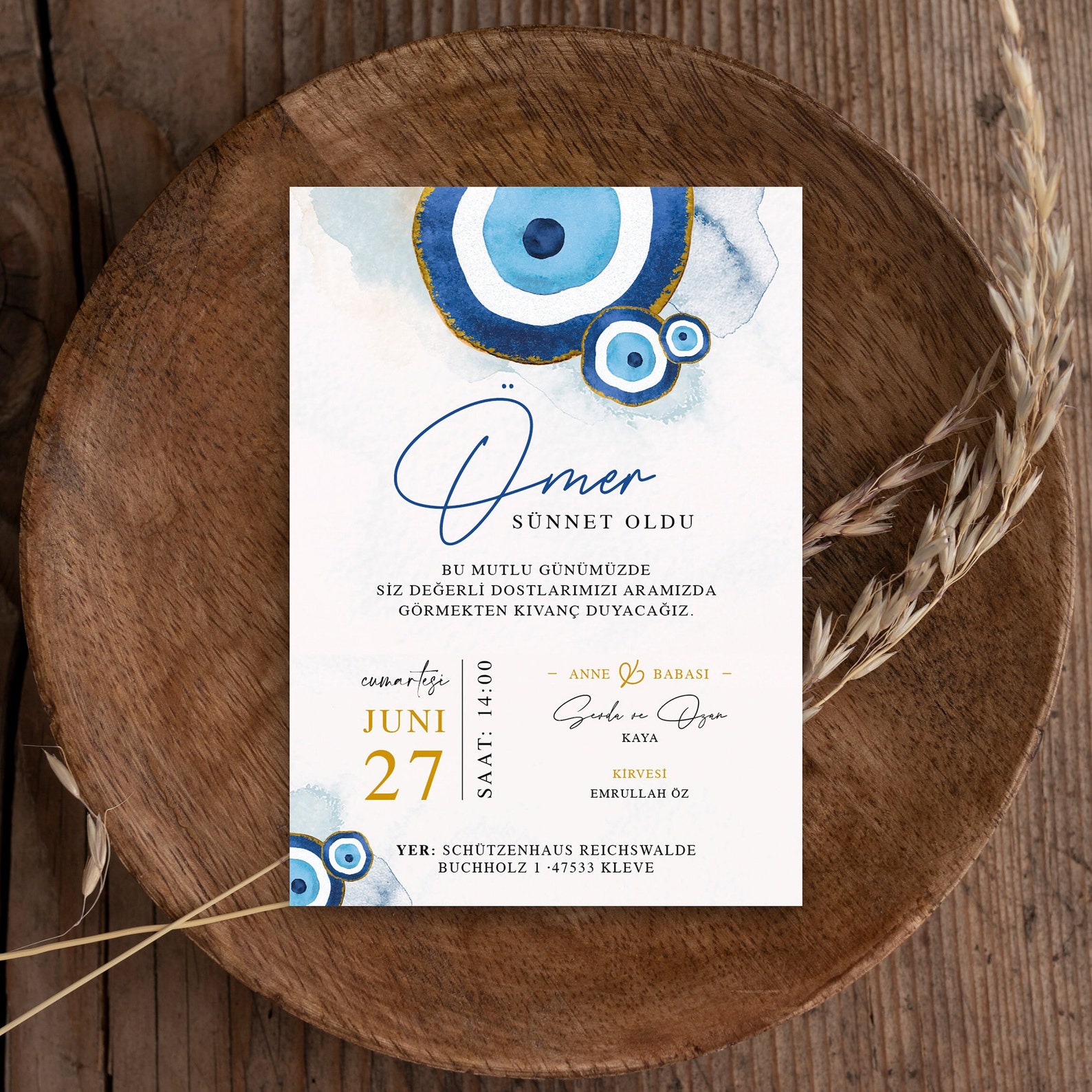 Sünnet Karti Isme özel Sünnet Karti Inviation Sunnet Digital Sünnet ...