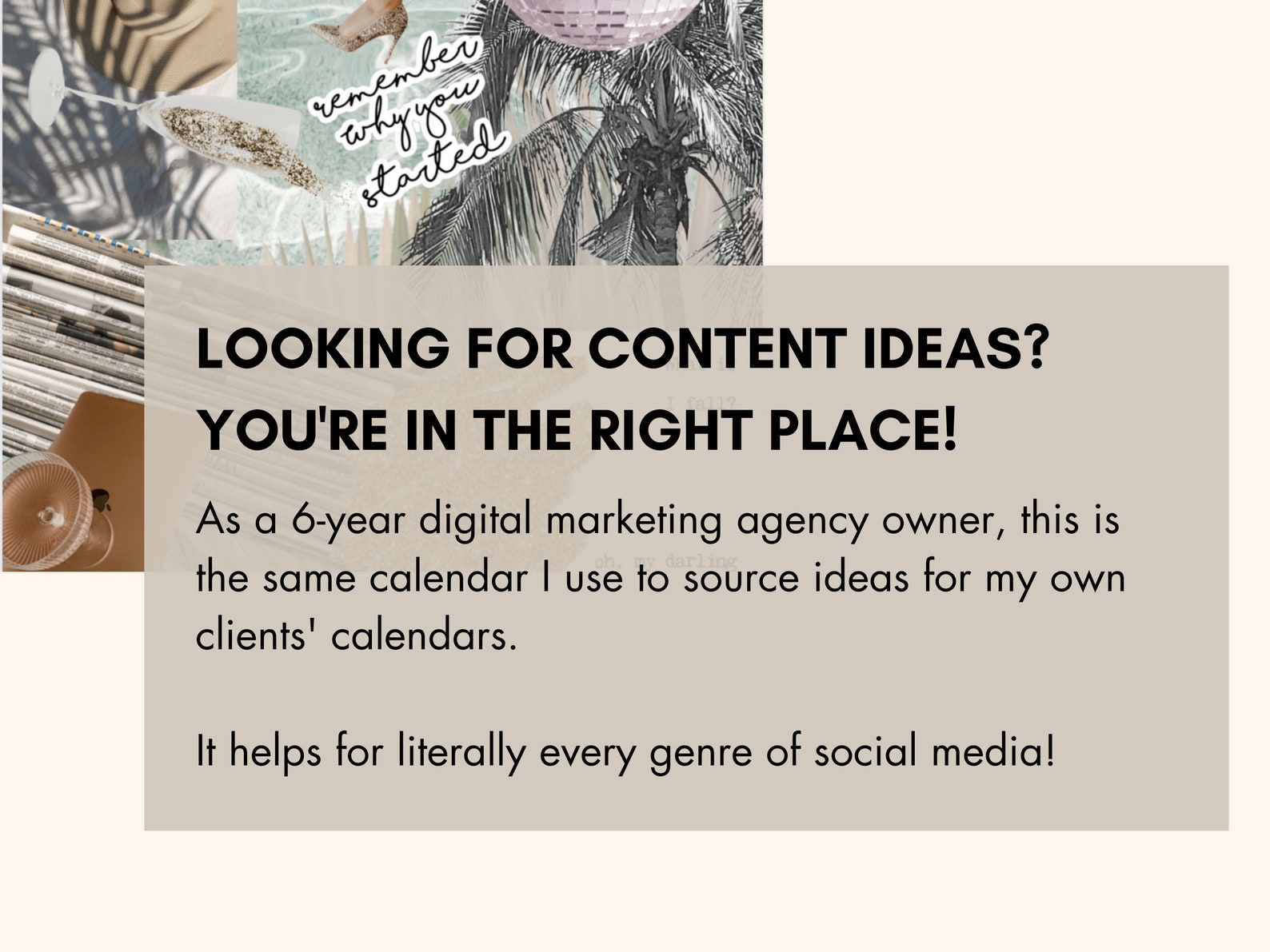 The Social Gold Mine Calendar Instagram Content Calendar Social Media ...